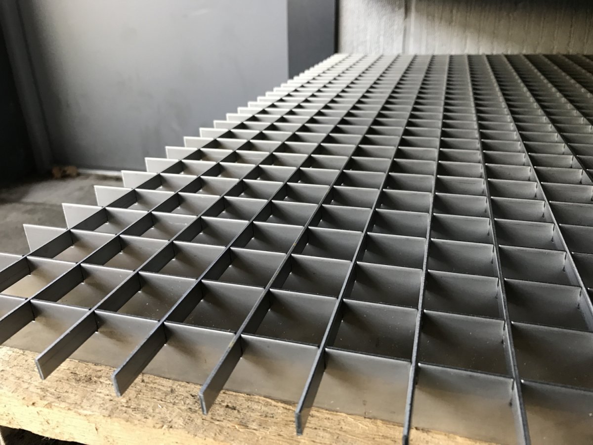 Presristemåtte Rustfri Stål 3000x1000 mm - P230-33-0 - 30x2 mm bærerib ...